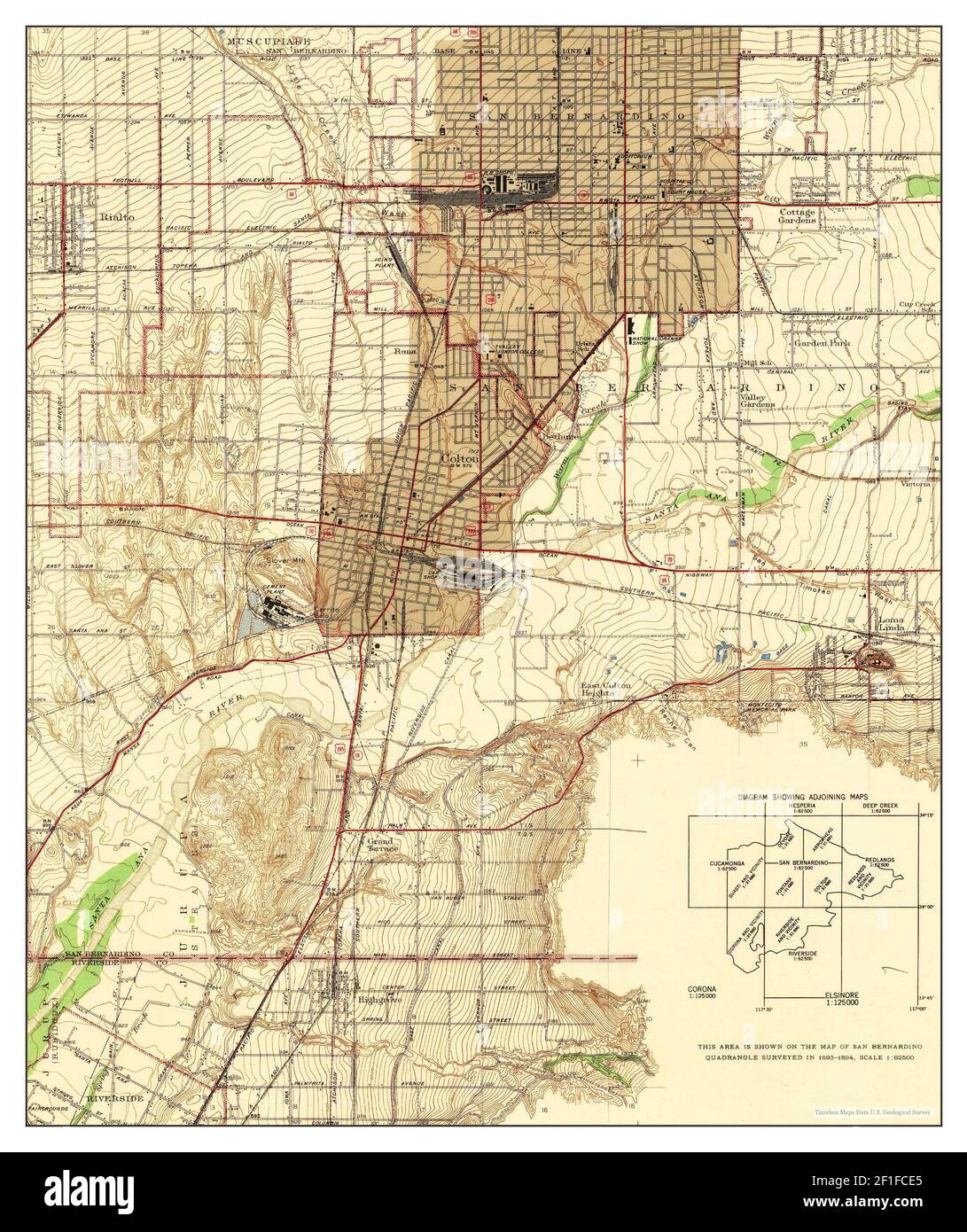 Colton, California, map 1943, 1:31680, United States of America by ...