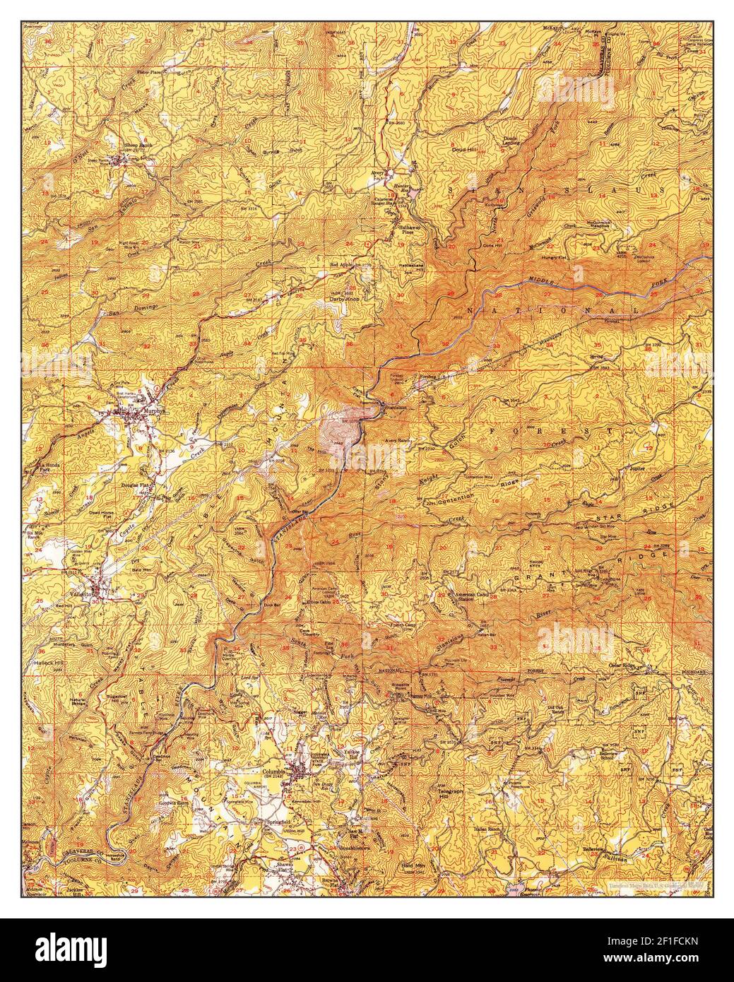 Vintage columbia map Cut Out Stock Images & Pictures - Alamy