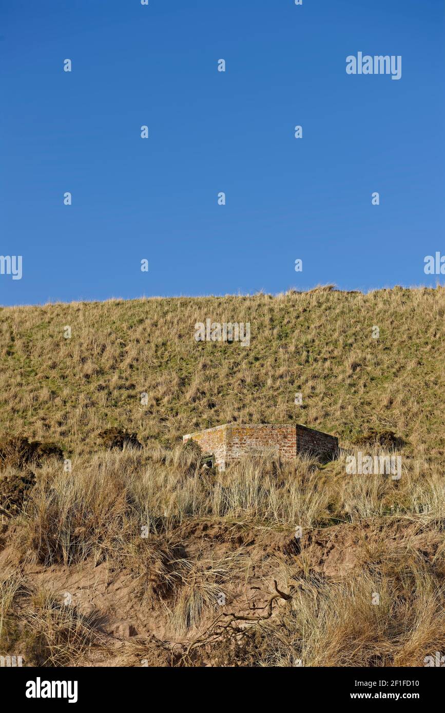 An Old Wartime Brick and Concrete Octagonal Pill Box hidden amongst the ...
