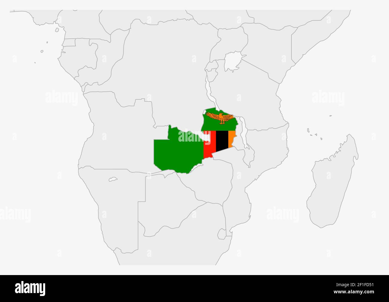 Map Of Africa Showing Zambia Malawi Facts For Kids | World Geography
