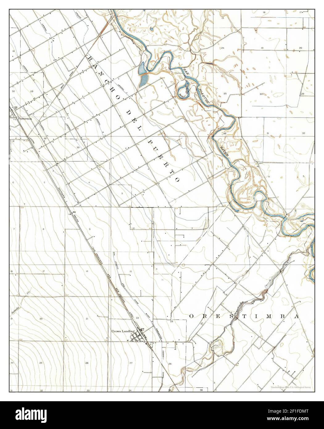Crows Landing, California, map 1916, 1:31680, United States of America ...