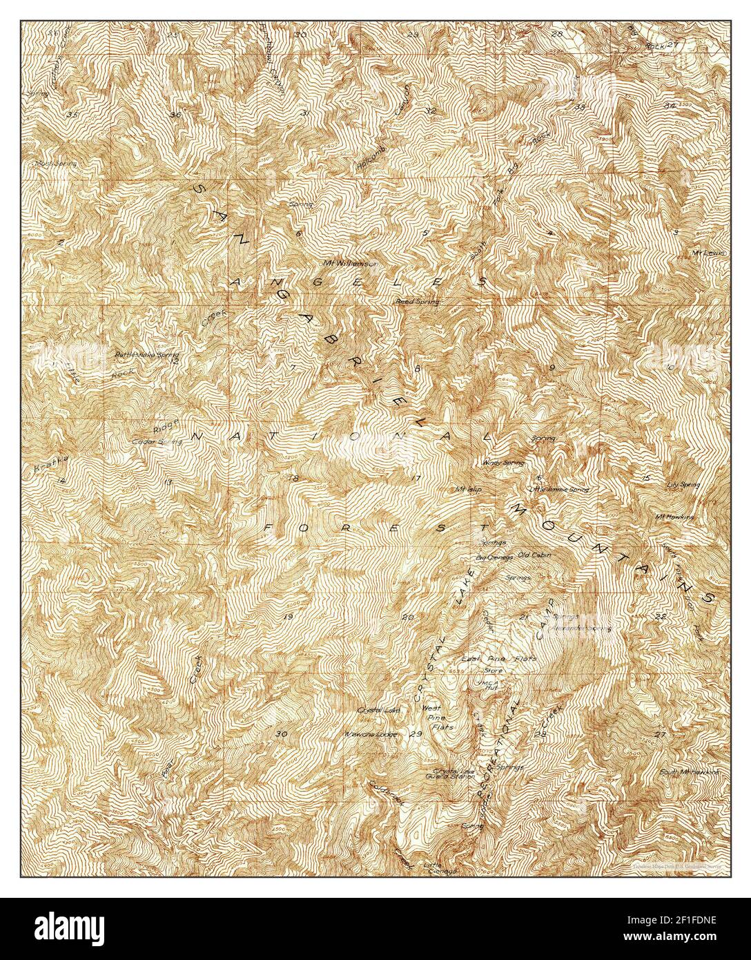 Crystal Lake, California, map 1936, 1:24000, United States of America ...