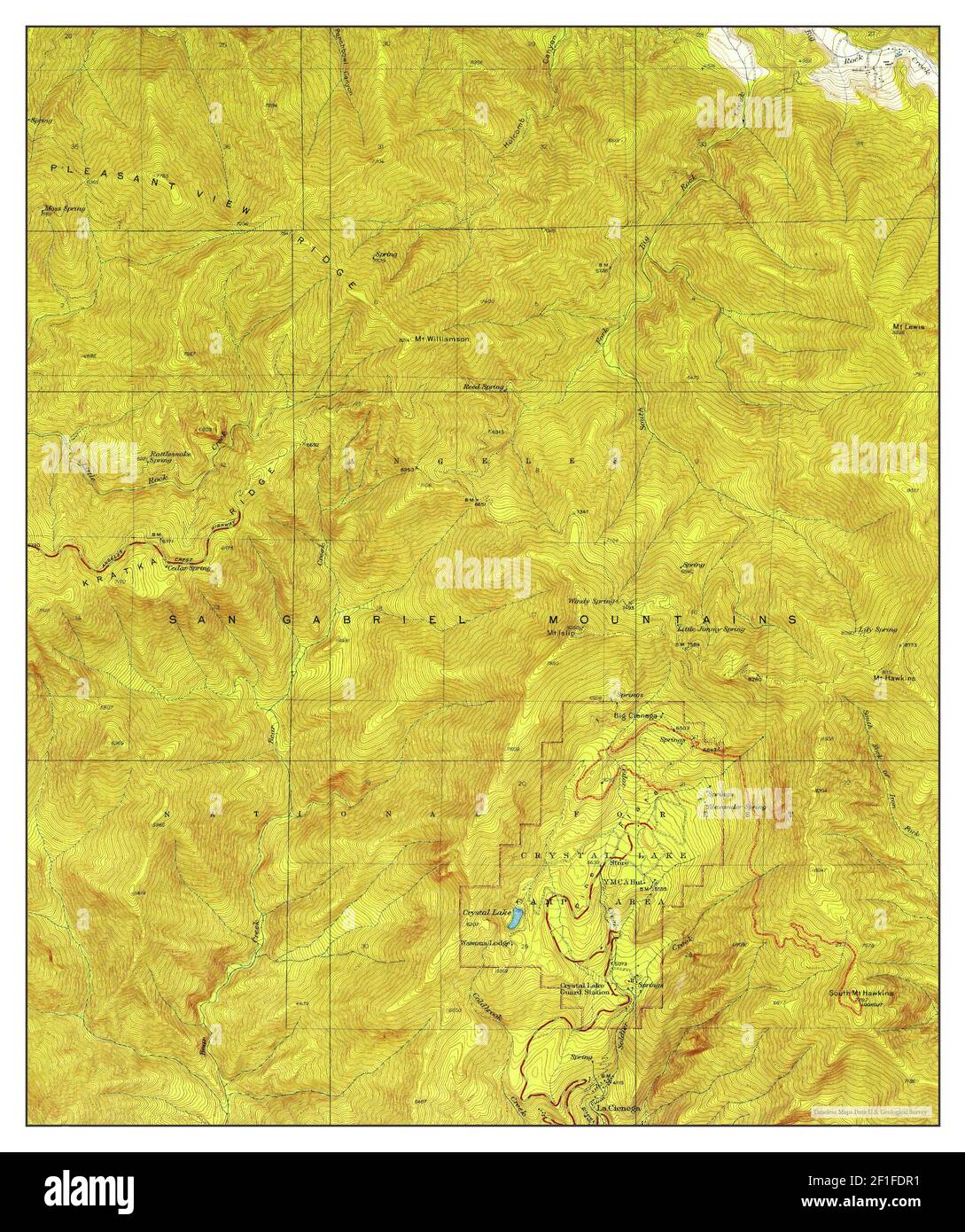 Crystal Lake, California, map 1941, 1:24000, United States of America ...