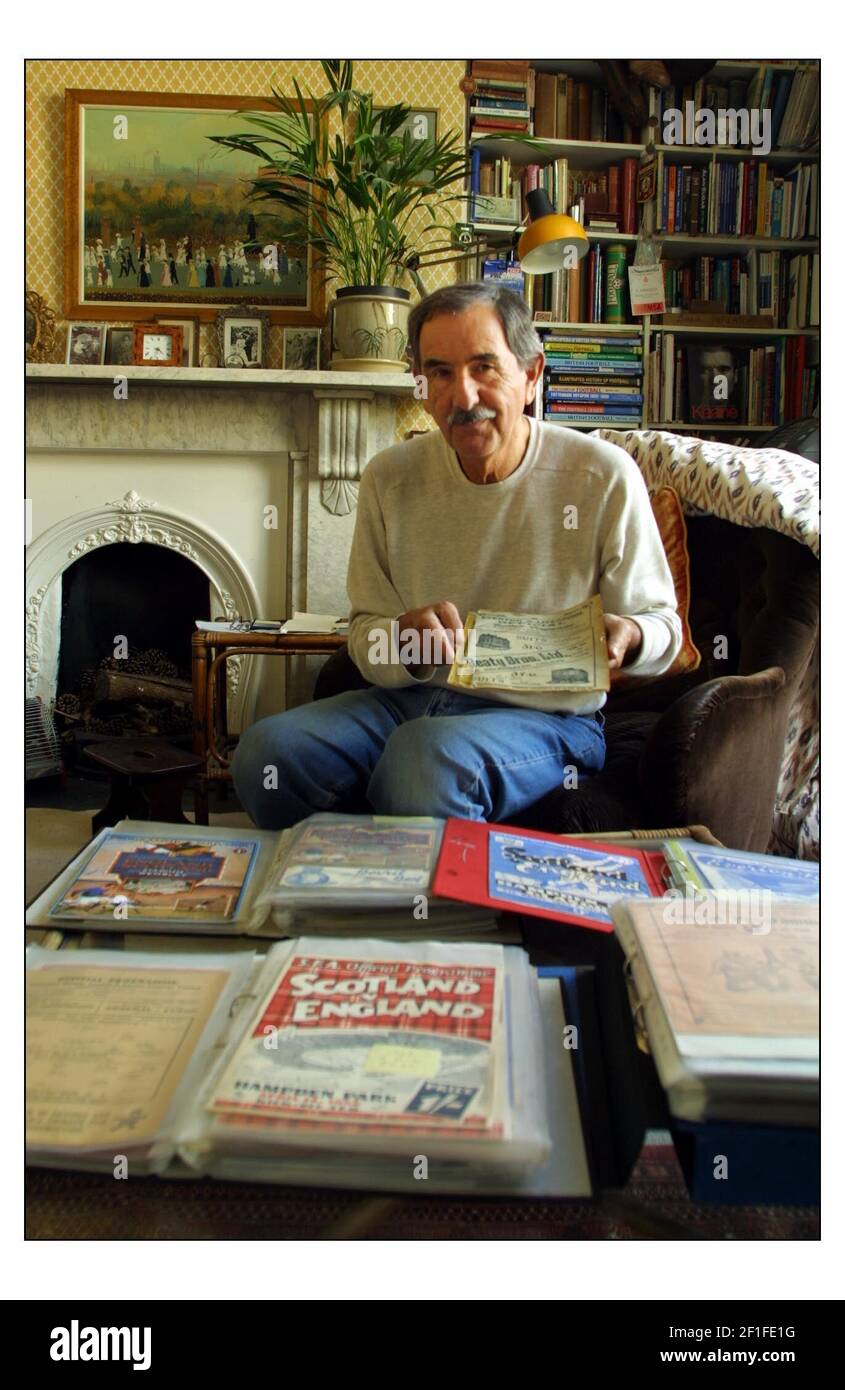 Hunter Davis with his collection of football programs.pic David ...