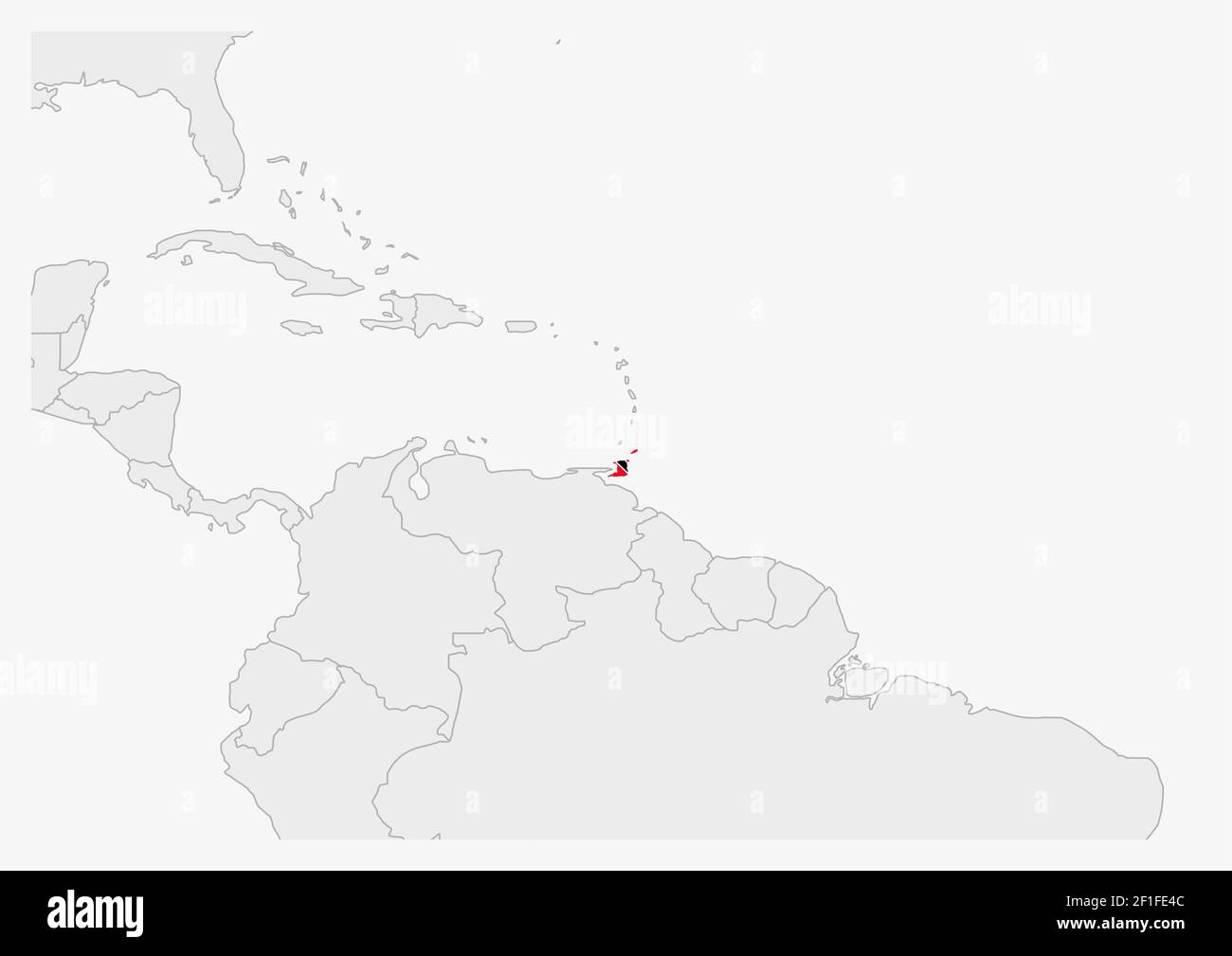 Trinidad And Tobago South America Map Overview