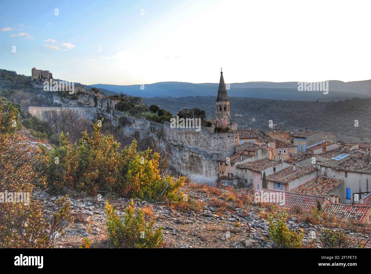 Fortified hilltop village in hi-res stock photography and images - Alamy
