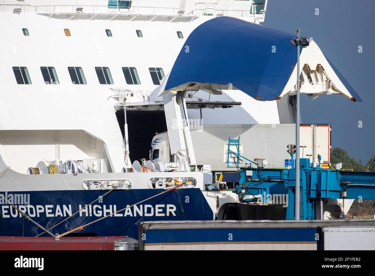 Larne ferry lorry hi-res stock photography and images - Alamy