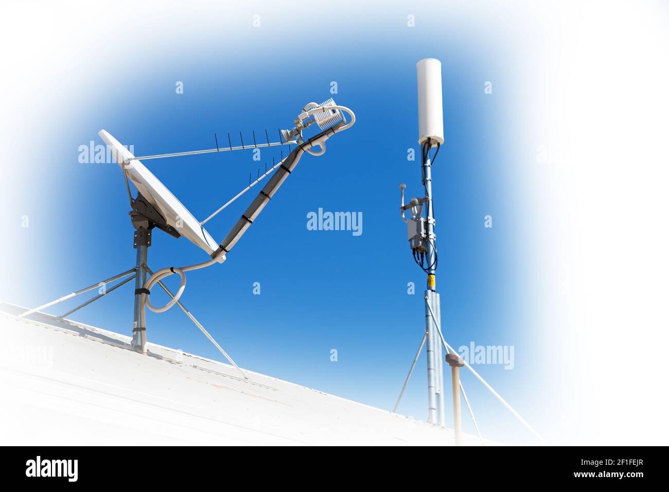 The concept of technology whit satellite dish Stock Photo - Alamy