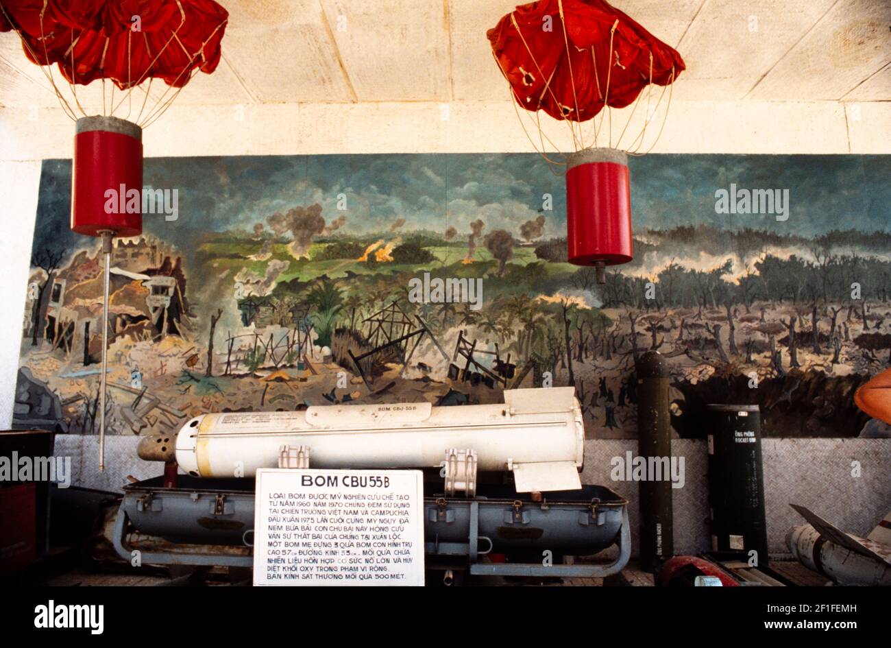 US parachute bombs on display in the Museum of the Revolution, Ho Chi ...