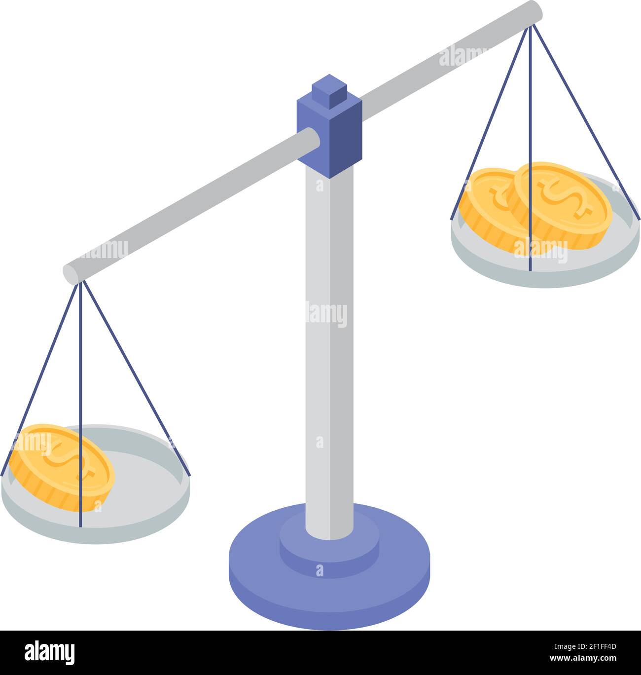 balance with coins Stock Vector Image & Art - Alamy