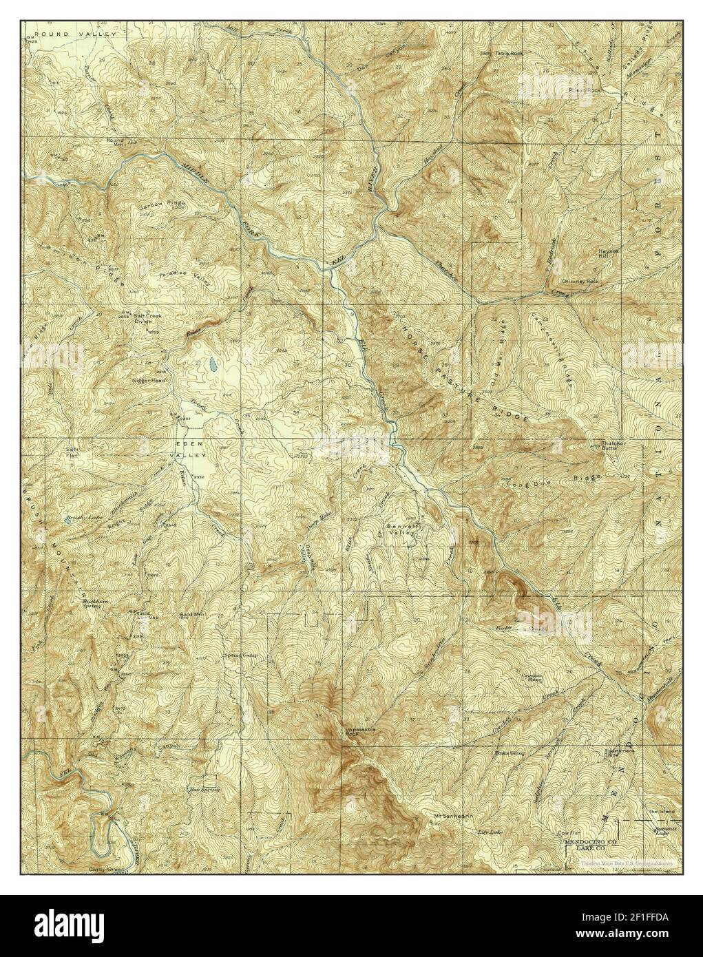 Eden Valley, California, map 1929, 1:62500, United States of America by ...
