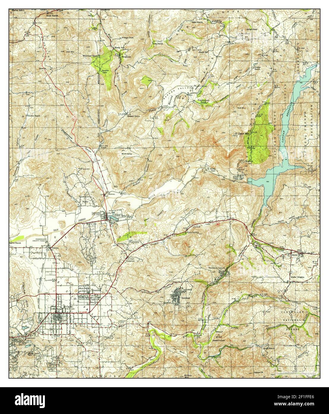 Map of el cajon hi-res stock photography and images - Alamy