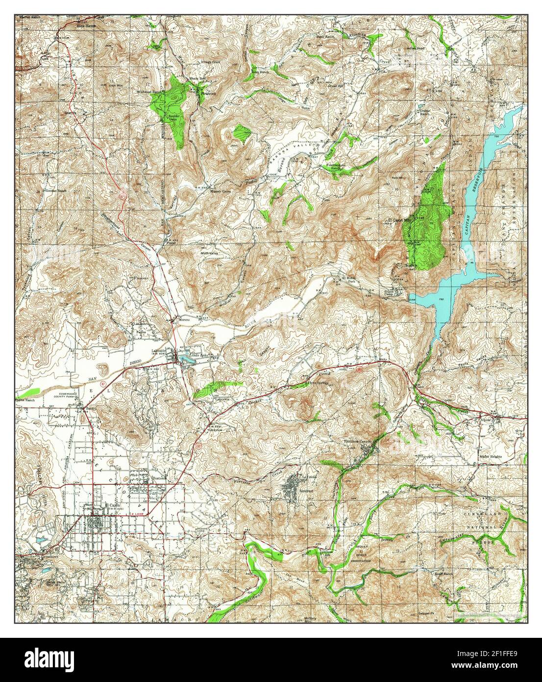 Map of el cajon california hi-res stock photography and images - Alamy