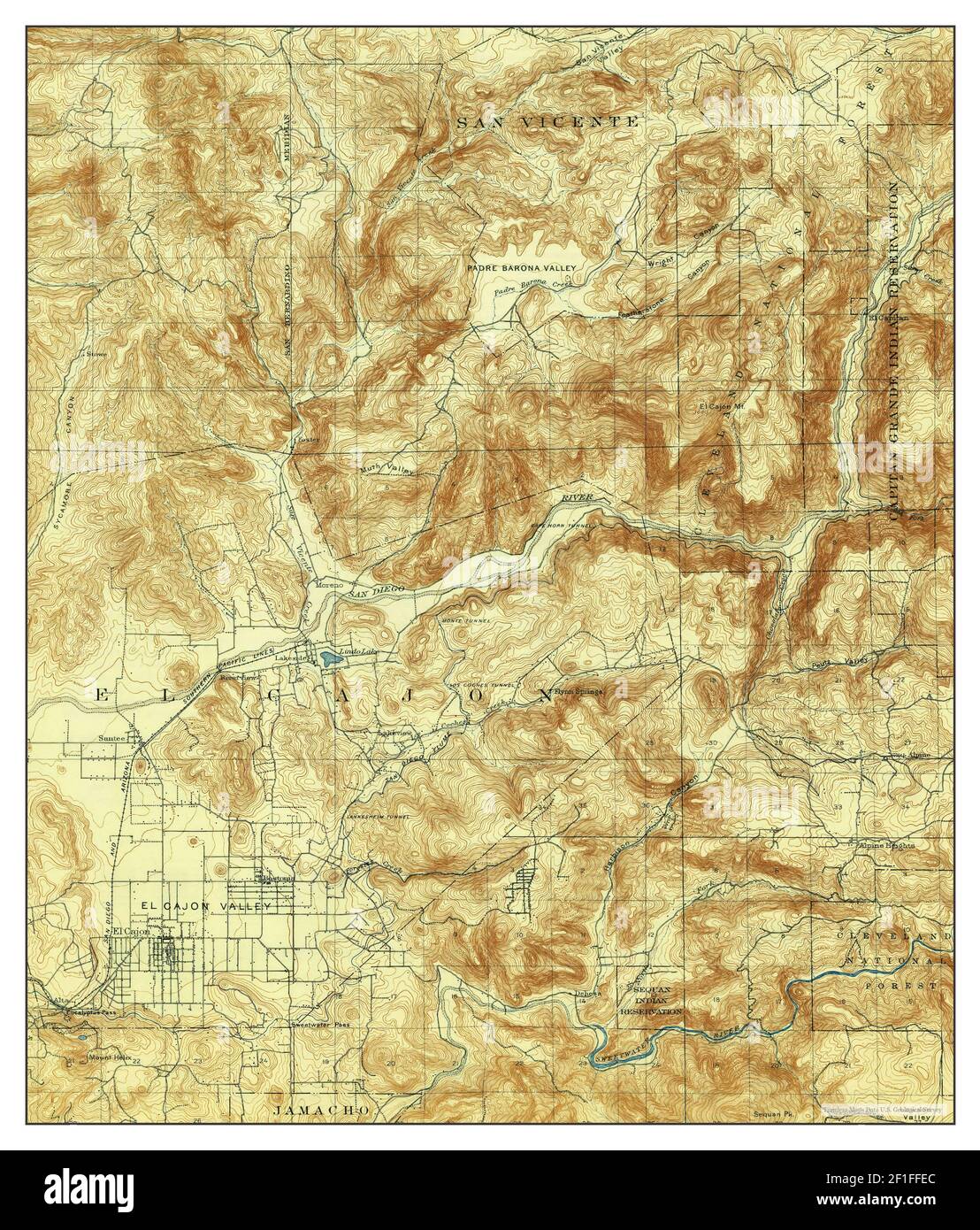 Map of el cajon hi-res stock photography and images - Alamy