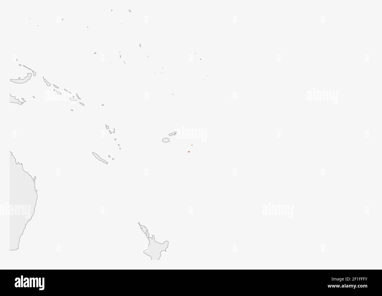 Tonga map highlighted in Tonga flag colors, gray map with neighboring ...