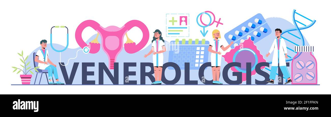 Venereology concept header vector for health care landing page ...