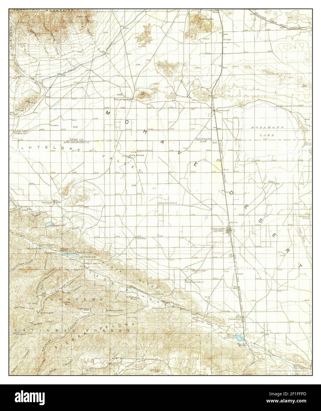 Elizabeth Lake, California, map 1917, 1:125000, United States of ...