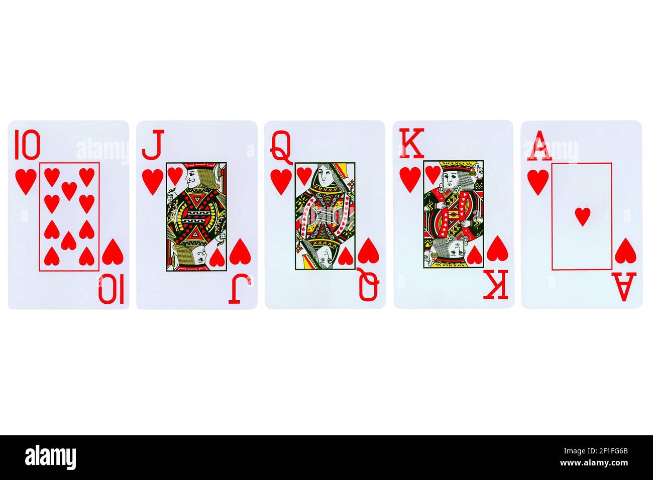 playing cards isolated on white Stock Photo - Alamy