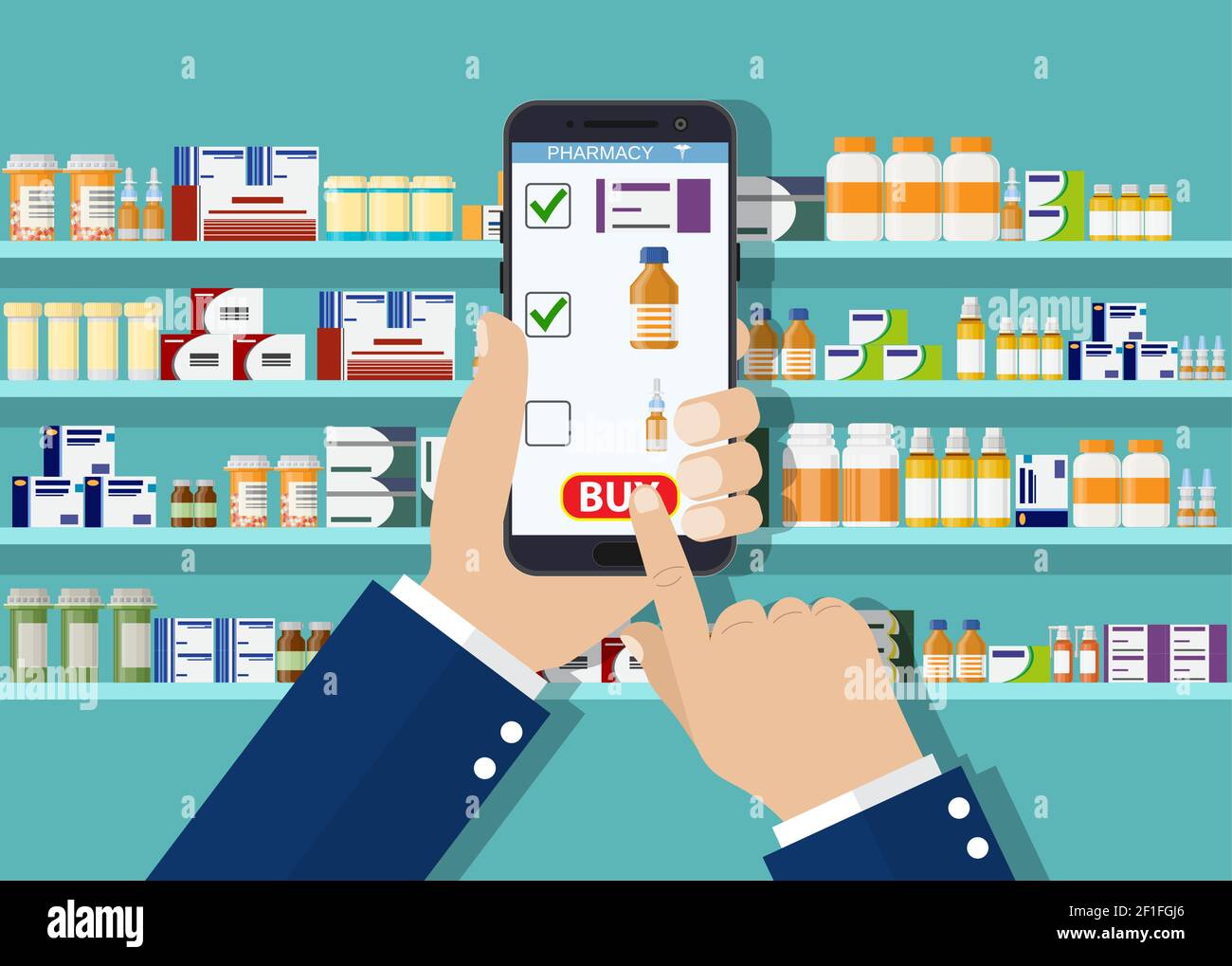 Smart doctor holding hand Stock Vector Images - Alamy