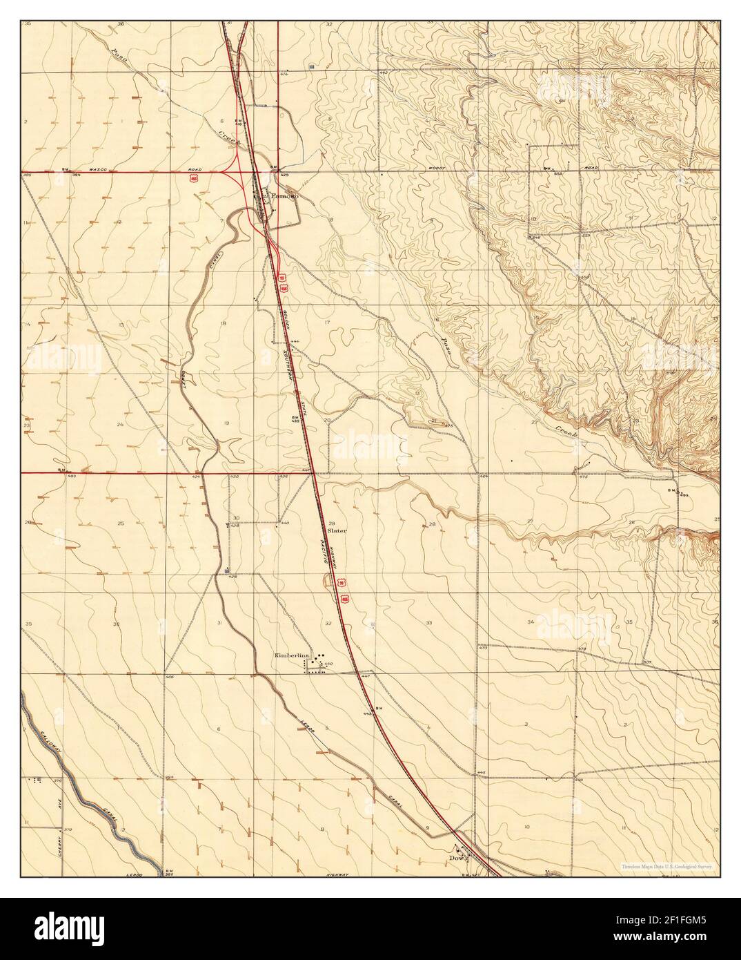 Famoso, California, map 1930, 1:31680, United States of America by ...
