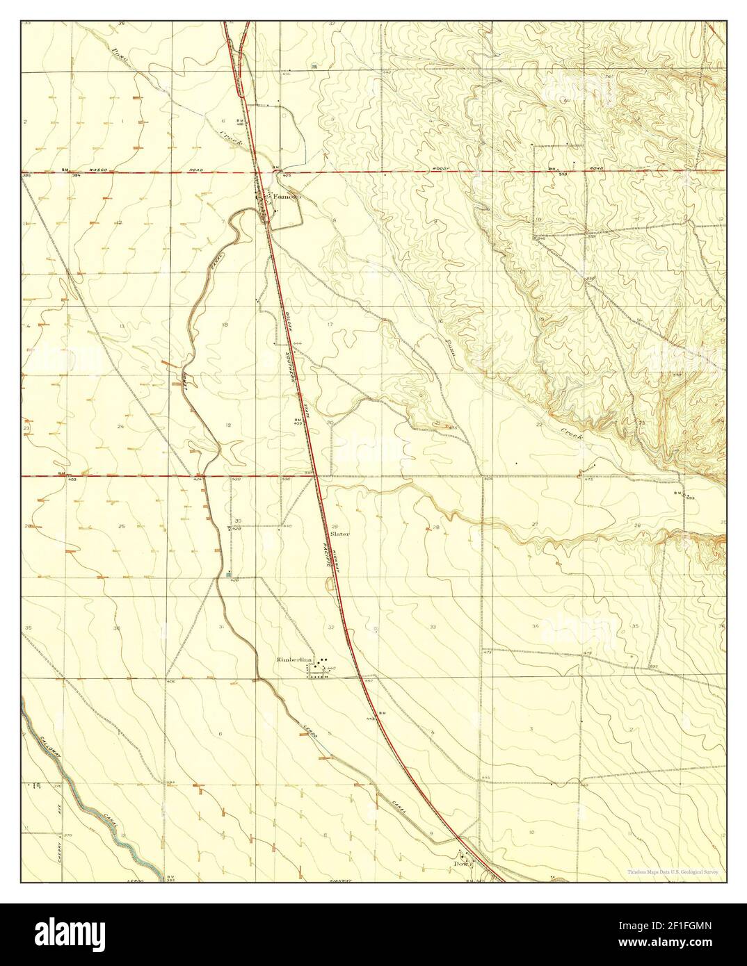 1930 map of california hi-res stock photography and images - Alamy