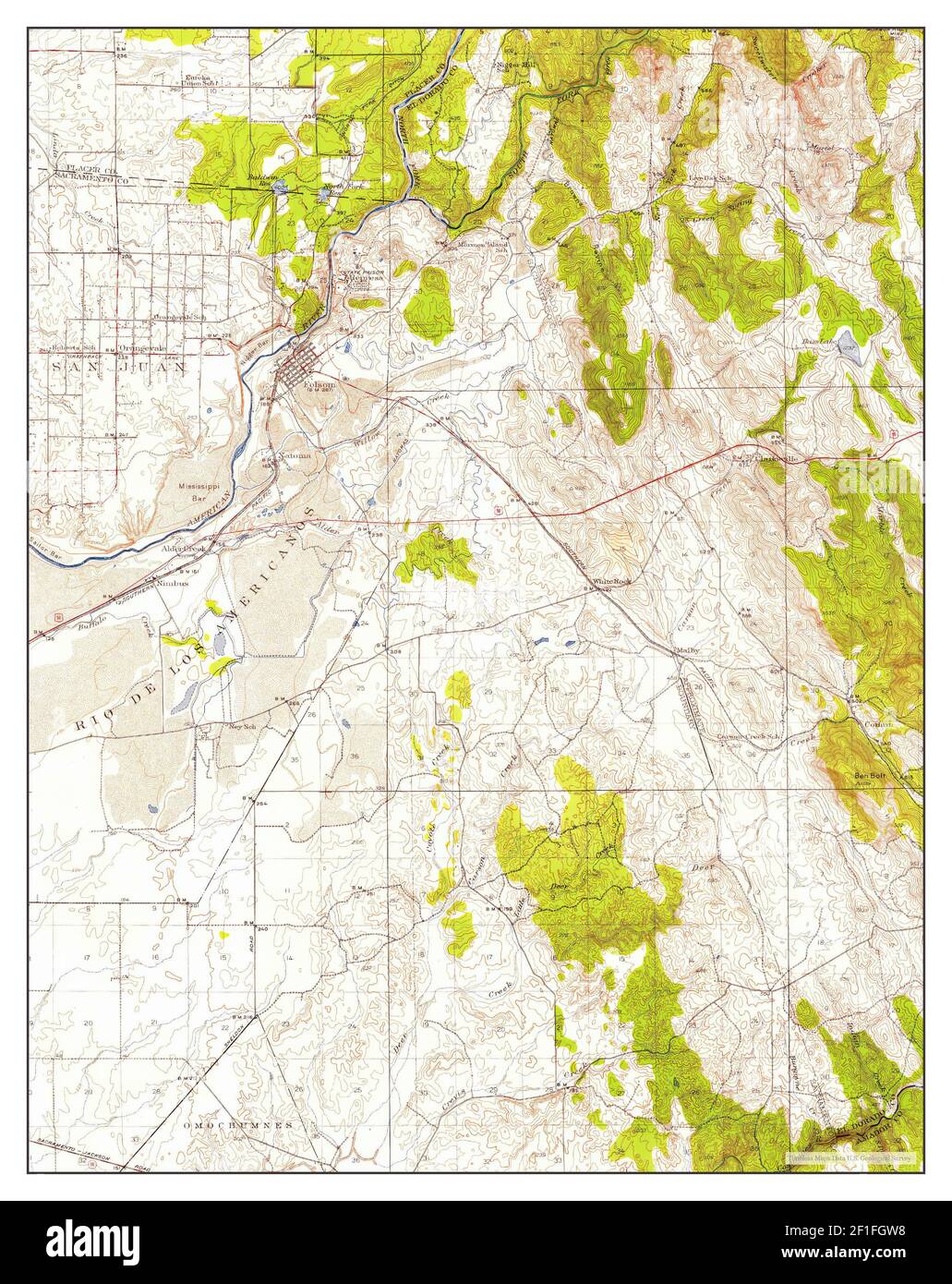 Folsom map hi-res stock photography and images - Alamy