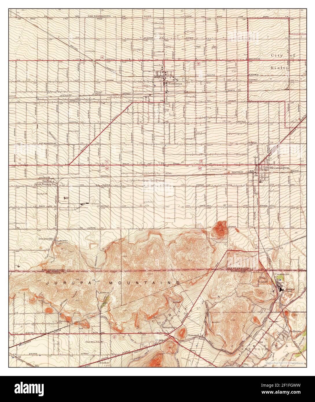 Fontana California Map