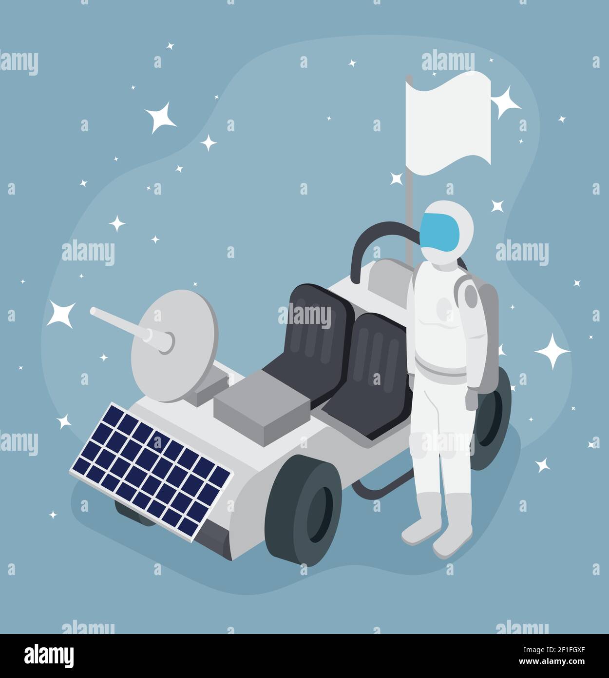 astronaut and cart Stock Vector Image & Art - Alamy