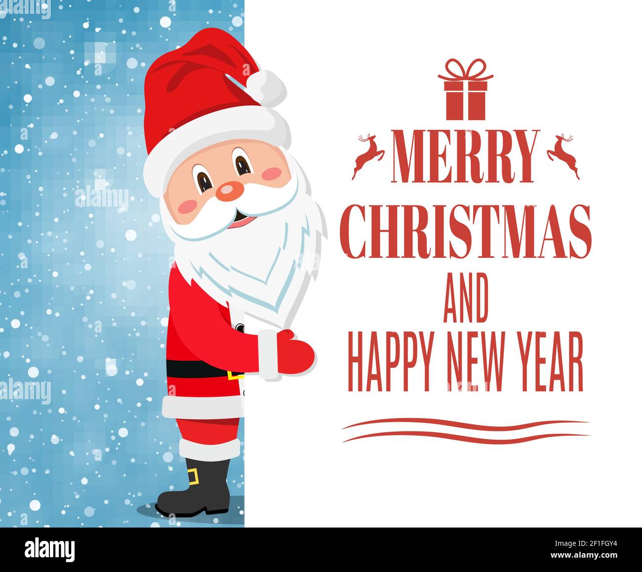 Santa Claus showing merry christmas Stock Vector Image & Art - Alamy
