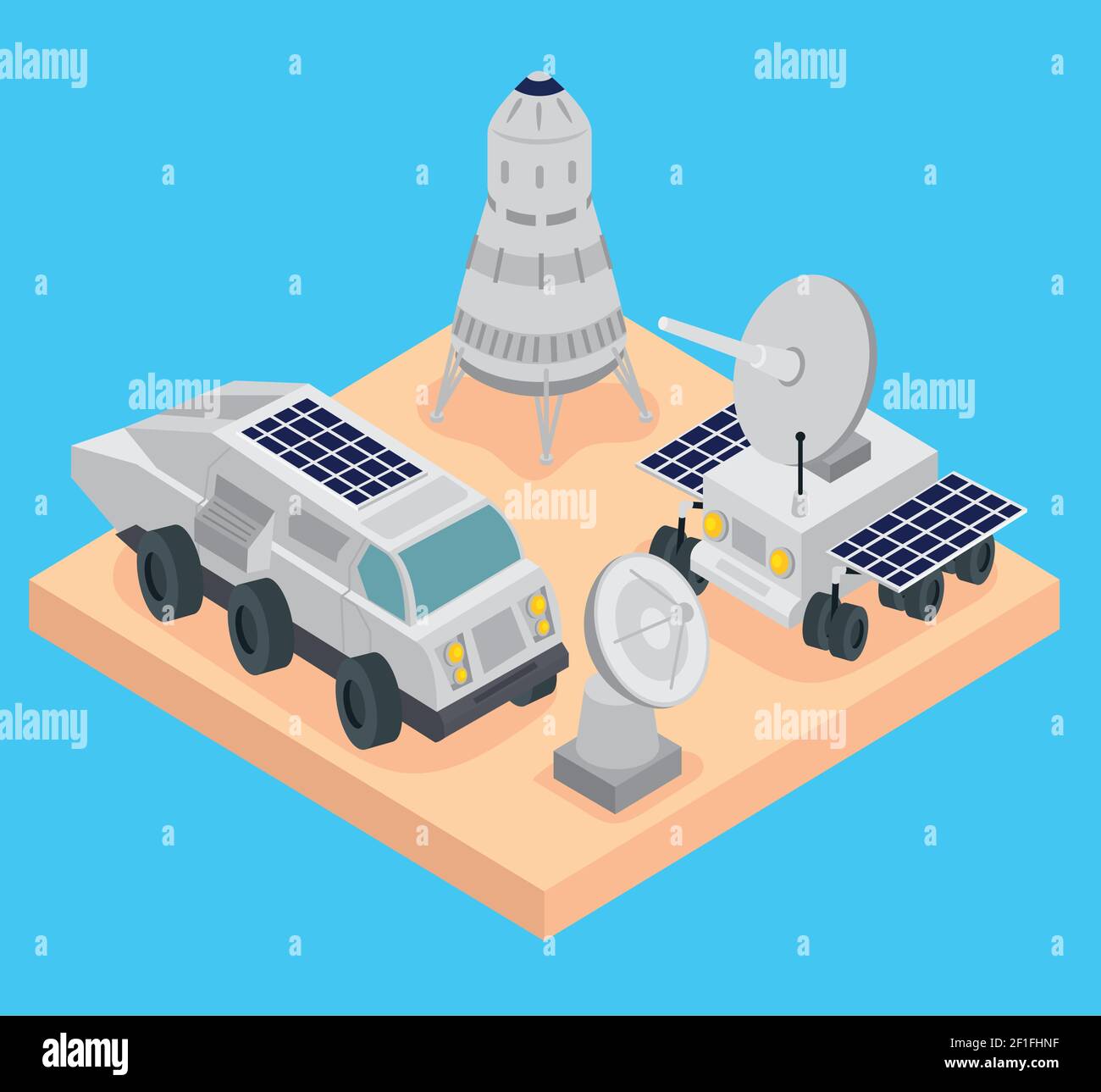 isometric space center Stock Vector Image & Art - Alamy
