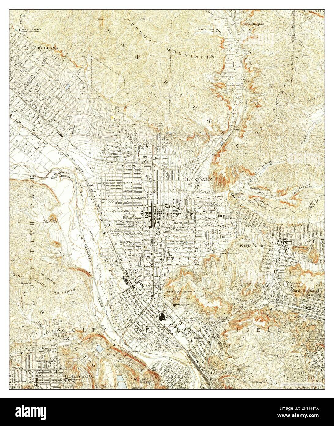 Glendale, California, map 1928, 1:24000, United States of America by ...
