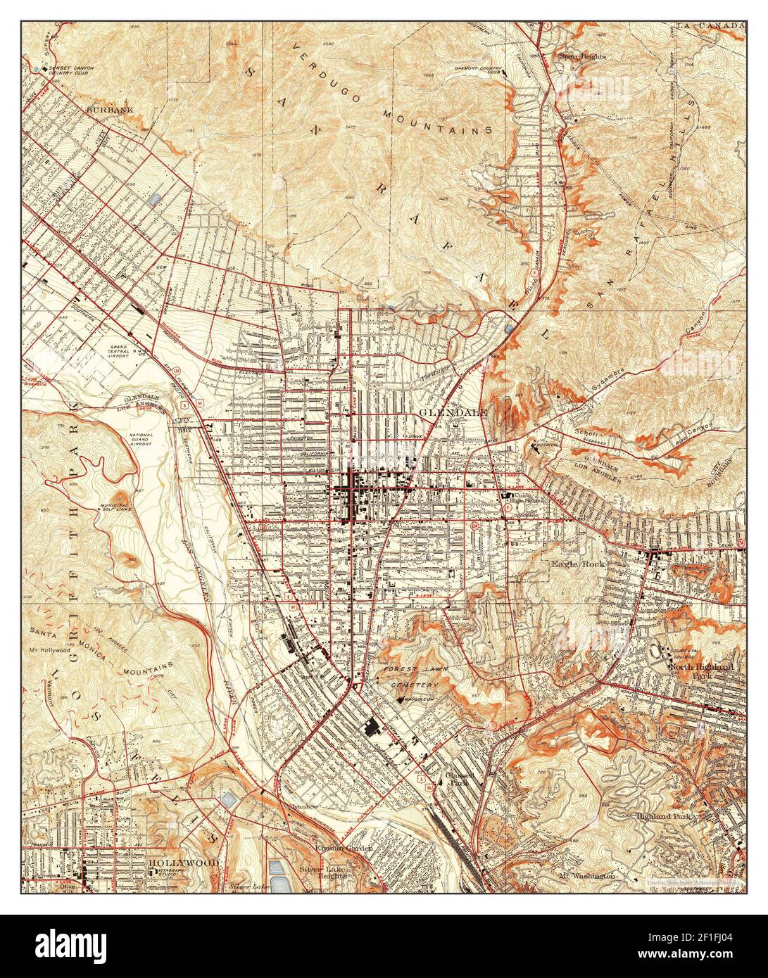 Glendale california map Cut Out Stock Images & Pictures - Alamy