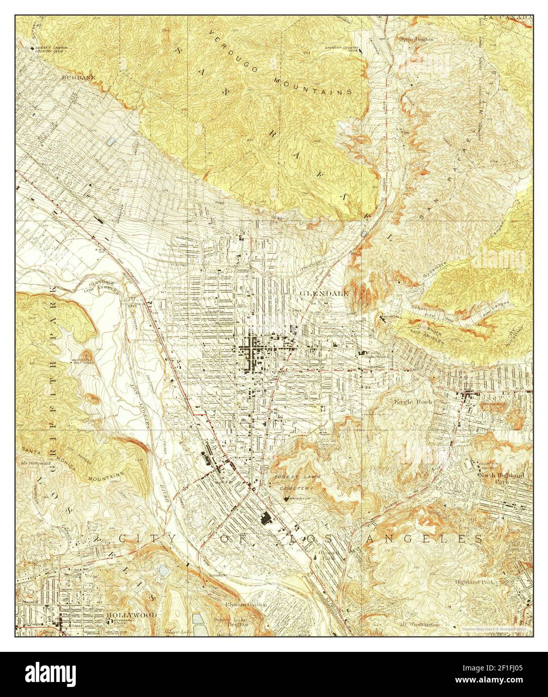 Glendale, California, map 1928, 1:24000, United States of America by ...