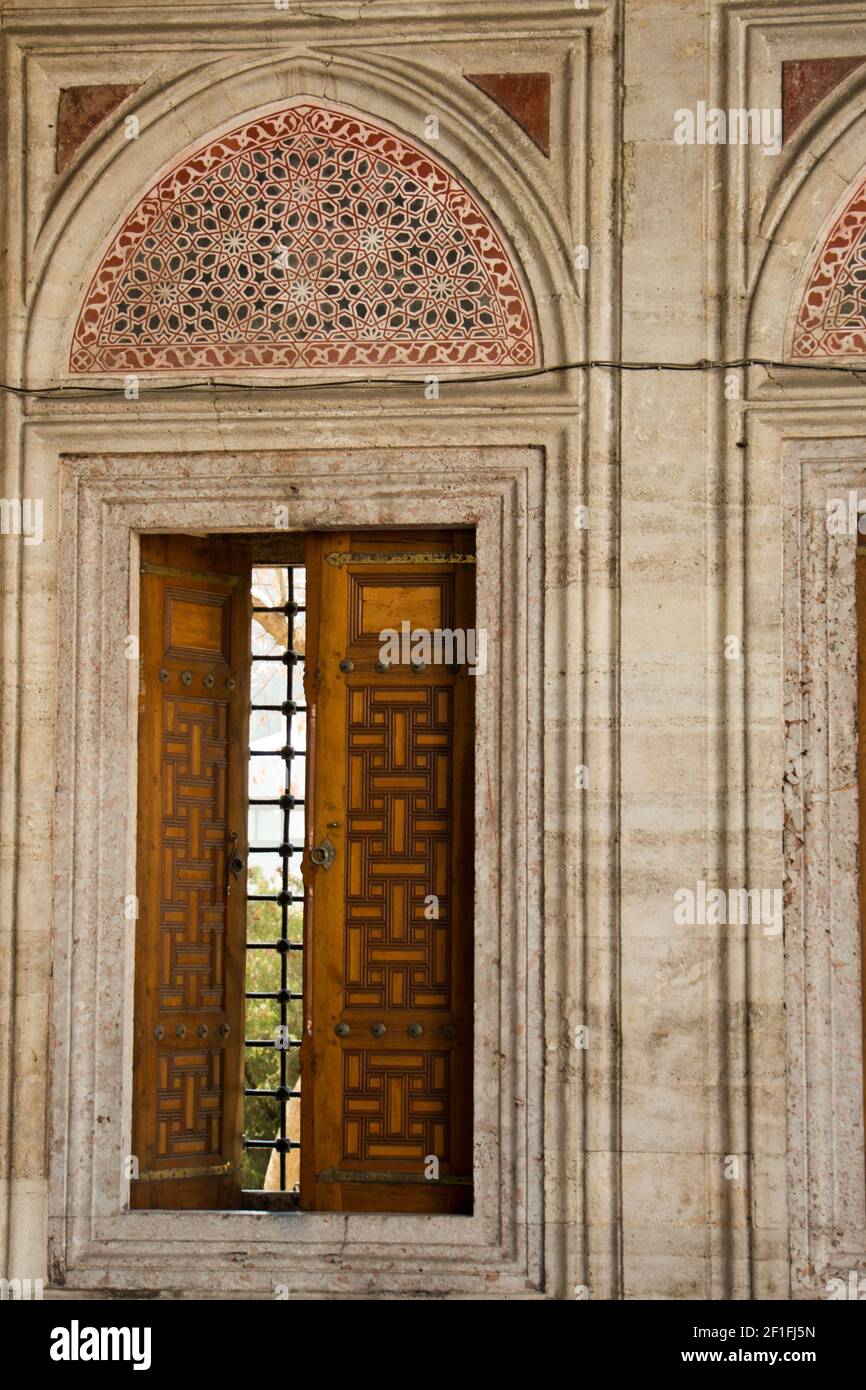 Old window Architecture from the Ottoman times In Istanbul Stock Photo ...