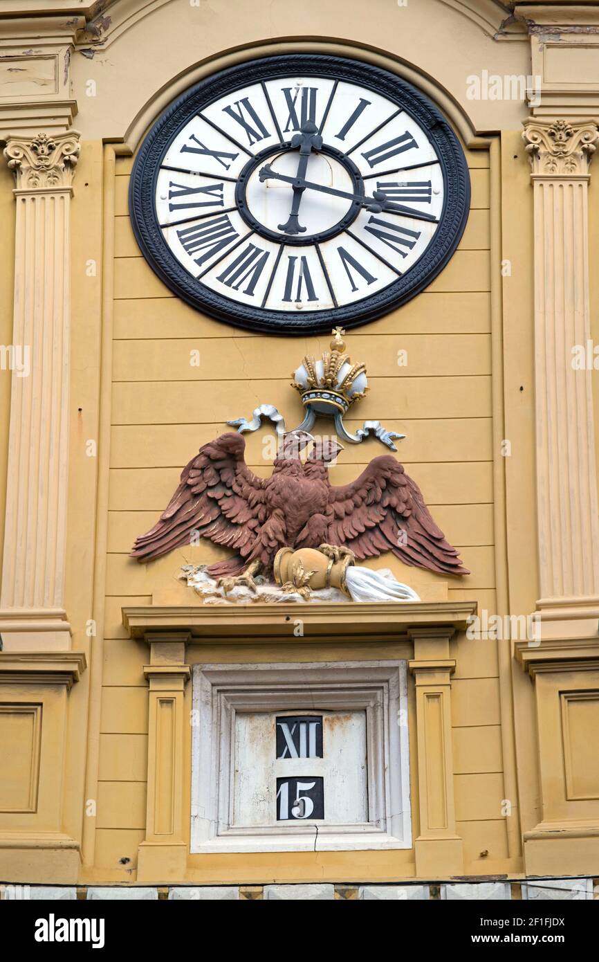 Rijeka, Croatia - October 17, 2014: Close up Shot of Roman Clock Coat ...