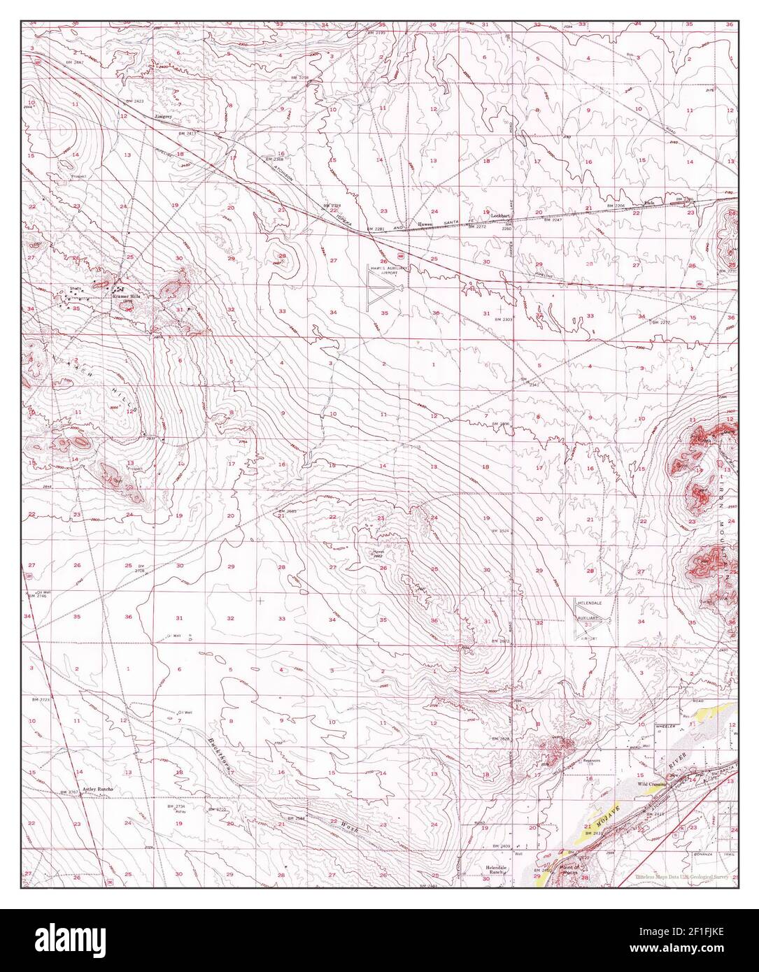 Hawes, California, map 1956, 1:62500, United States of America by ...