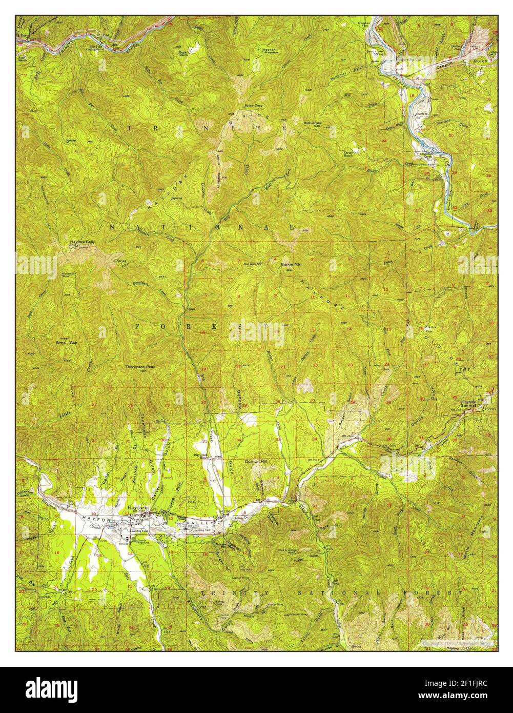 Map of hayfork hi-res stock photography and images - Alamy