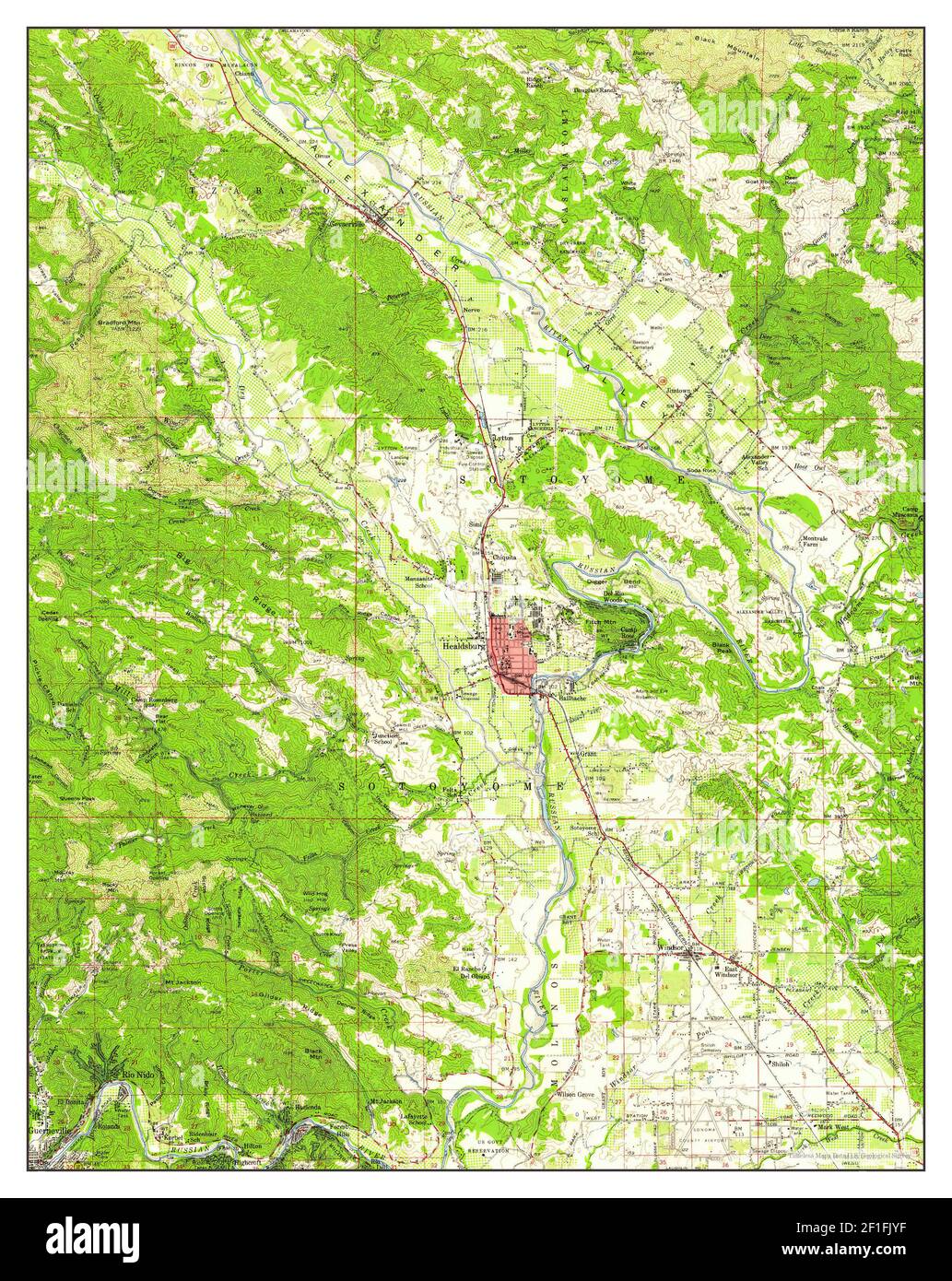 Map of healdsburg hi-res stock photography and images - Alamy