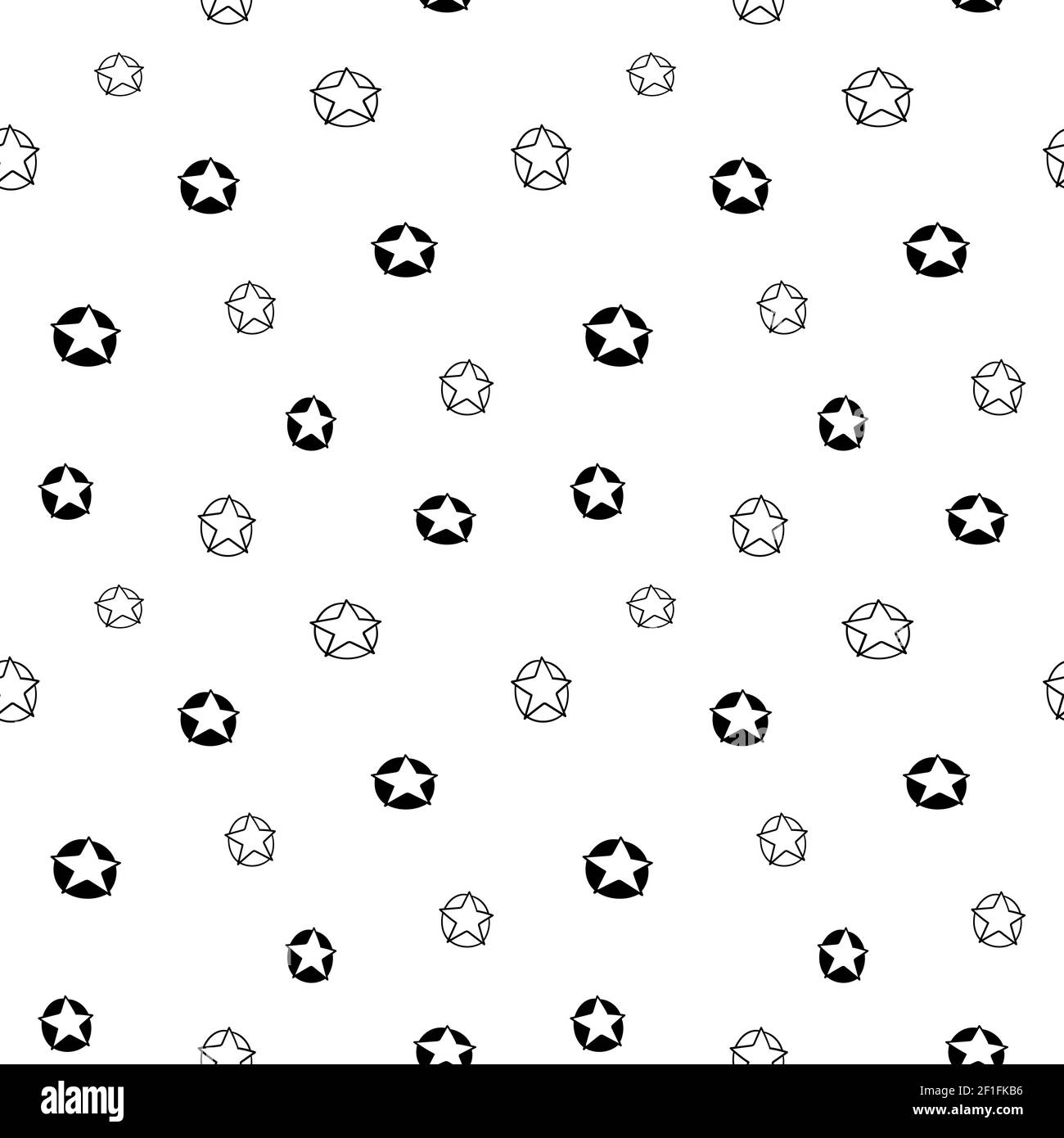 Black And White Star Pattern Bastelkorb Black Star