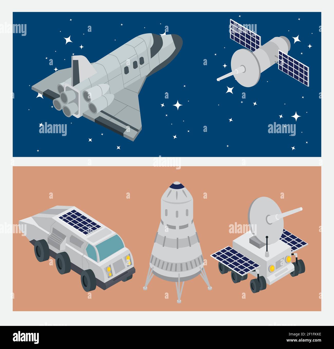 isometric space scene Stock Vector Image & Art - Alamy