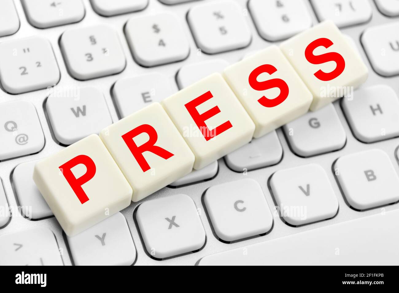 Press and PC keyboard closeup Stock Photo - Alamy