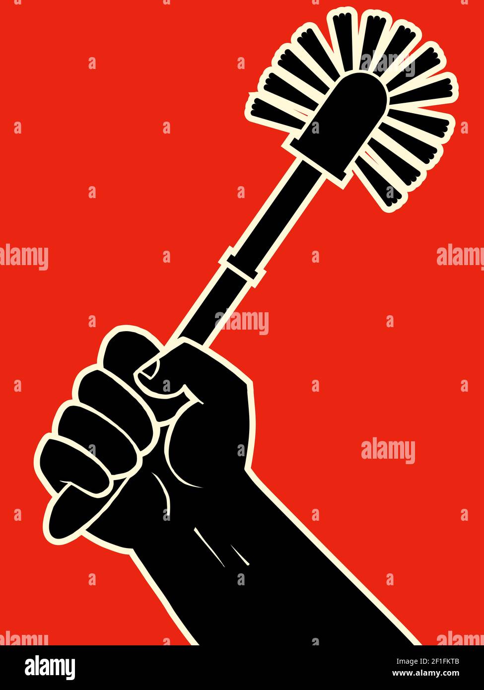 Clean toilet seat cleaning Stock Vector Images - Alamy