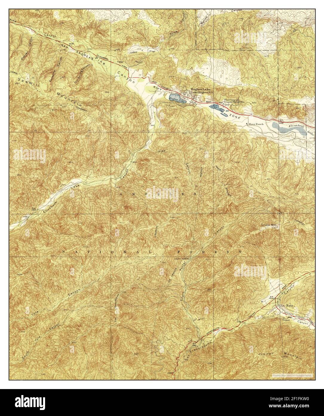 Lake hughes california map hi-res stock photography and images - Alamy