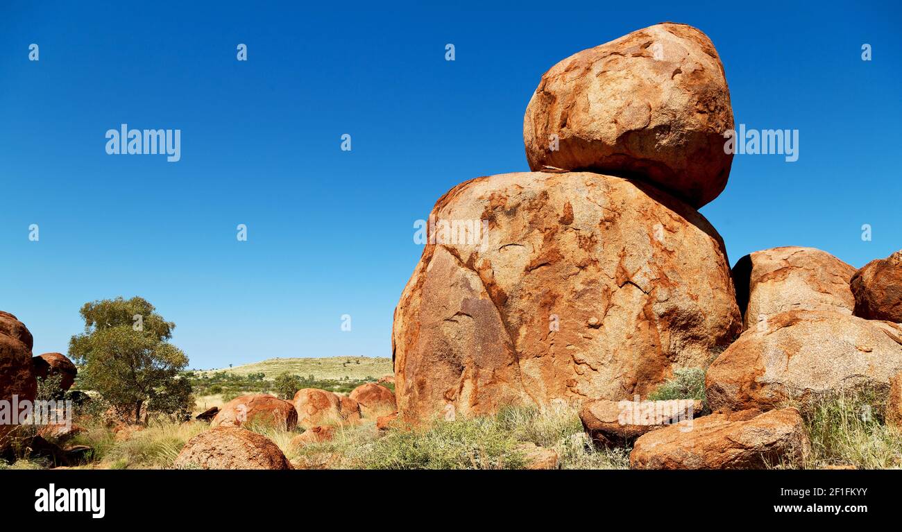 In australia the rocks of devil marble Stock Photo - Alamy