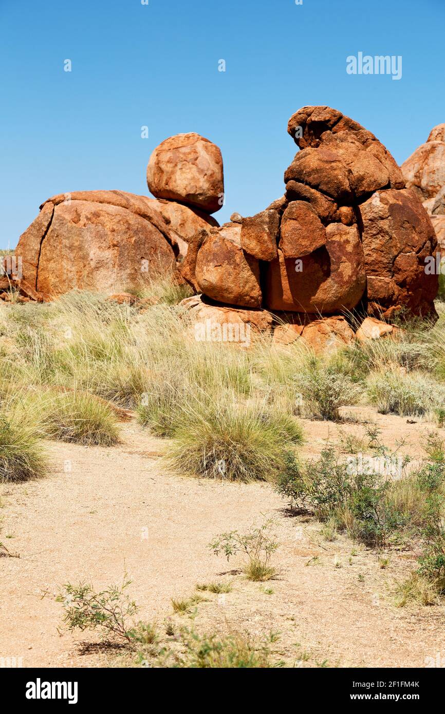 In australia the rocks of devil marble Stock Photo - Alamy