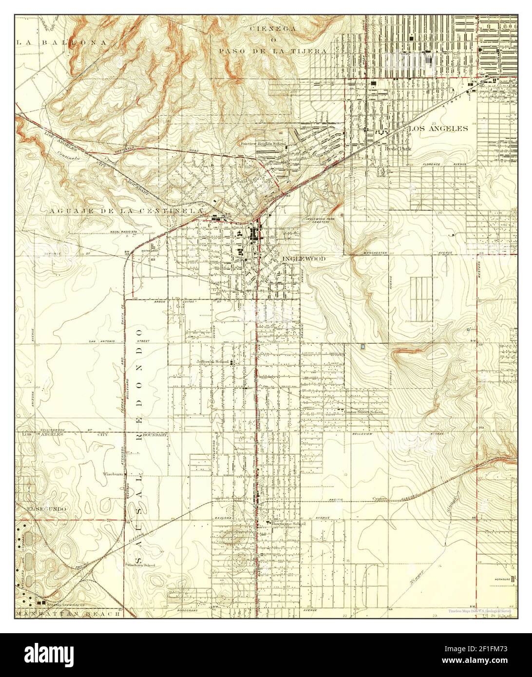 Map of inglewood hi-res stock photography and images - Alamy