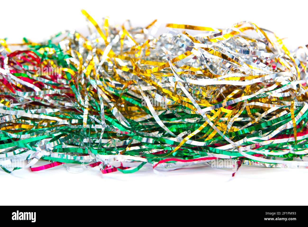 tinsel isolated on a white background Stock Photo - Alamy