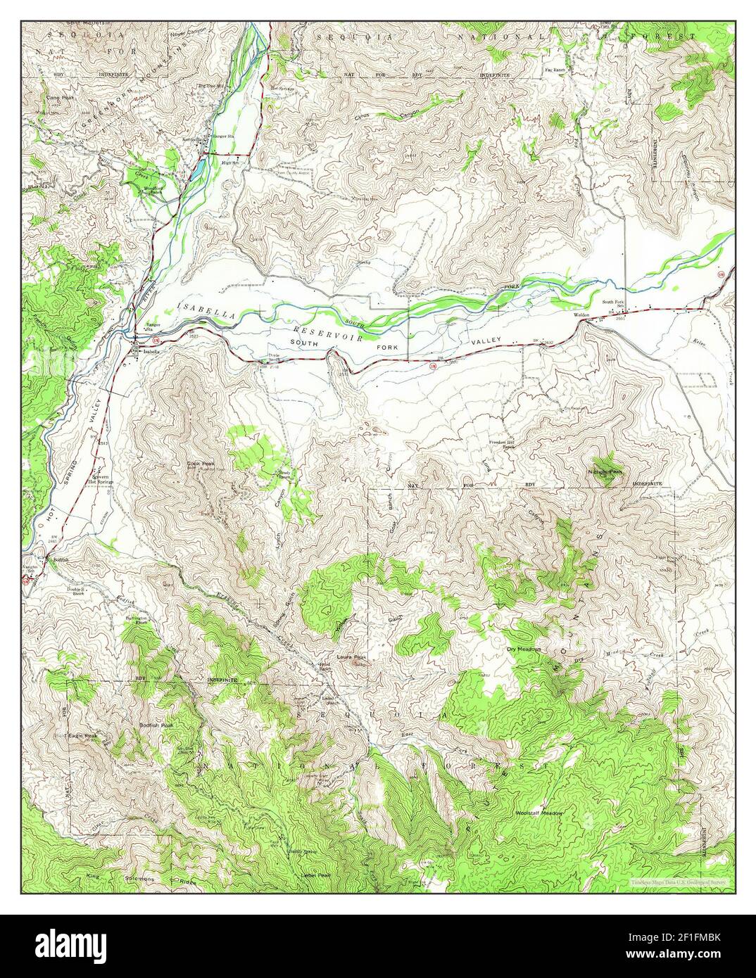 Isabella, California, map 1943, 1:62500, United States of America by ...