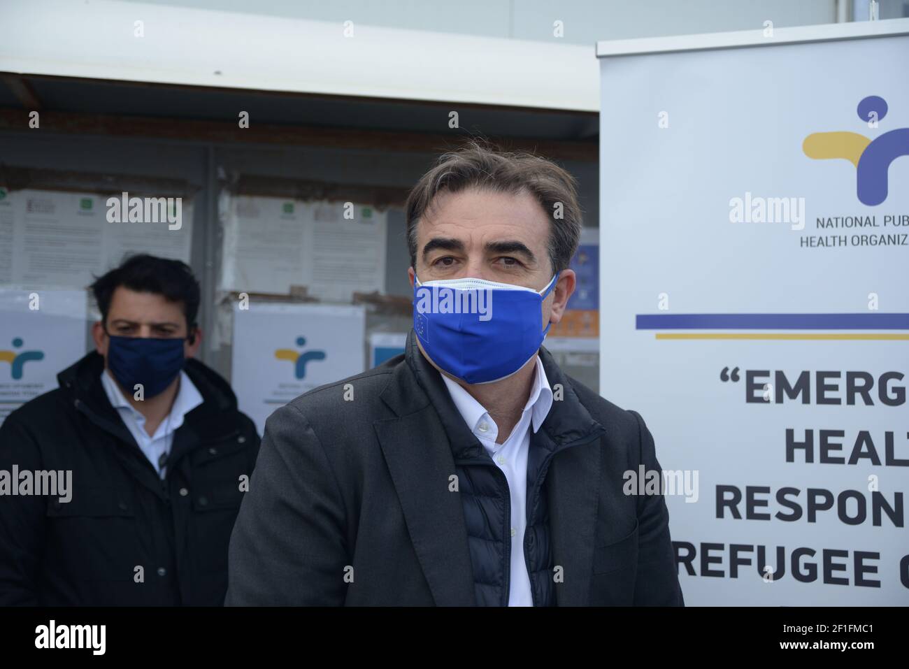 EU Commission Vice-President Margaritis Schinas visits refugee camp, in ...