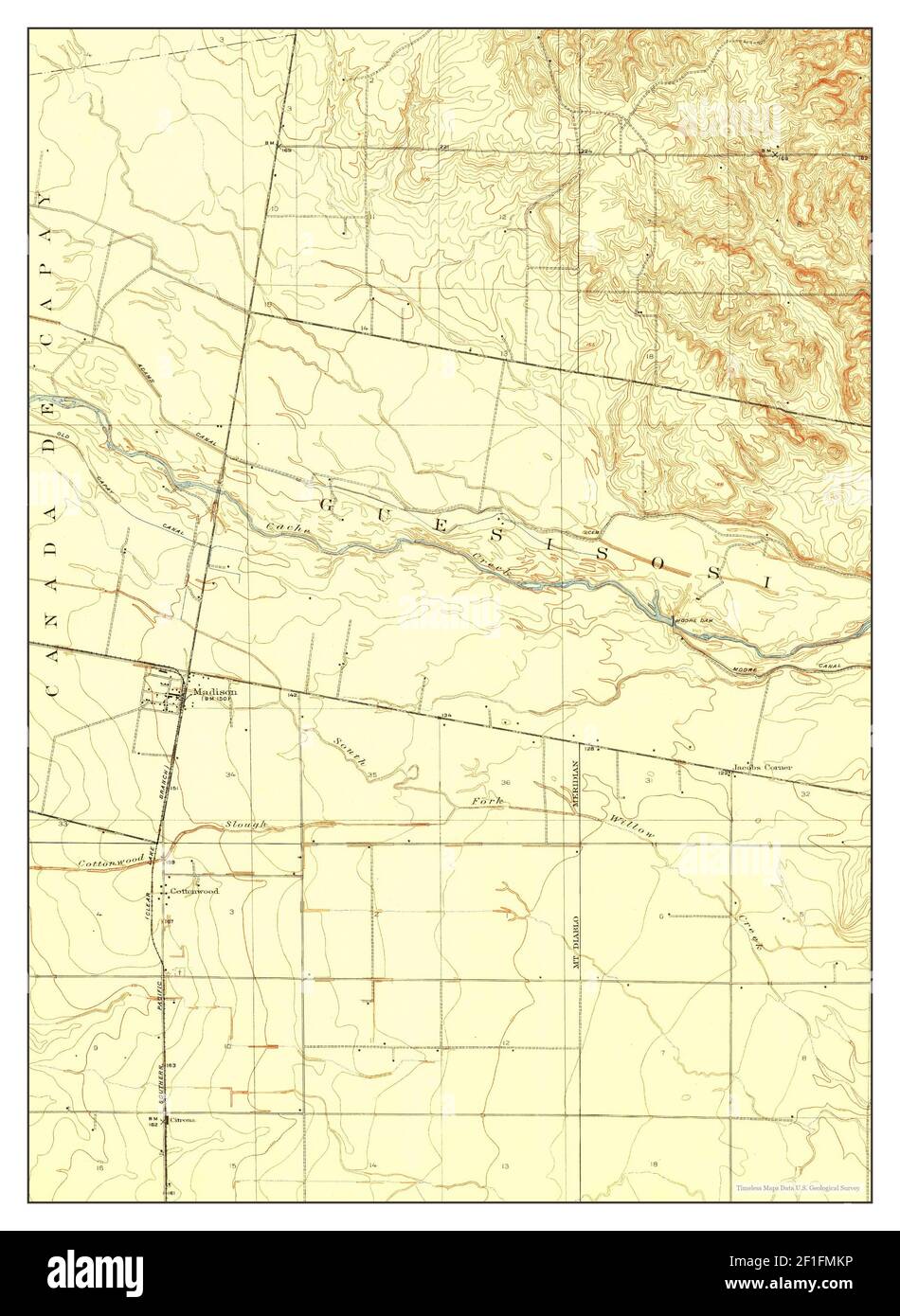 Jacobs Corner, California, map 1916, 1:31680, United States of America ...